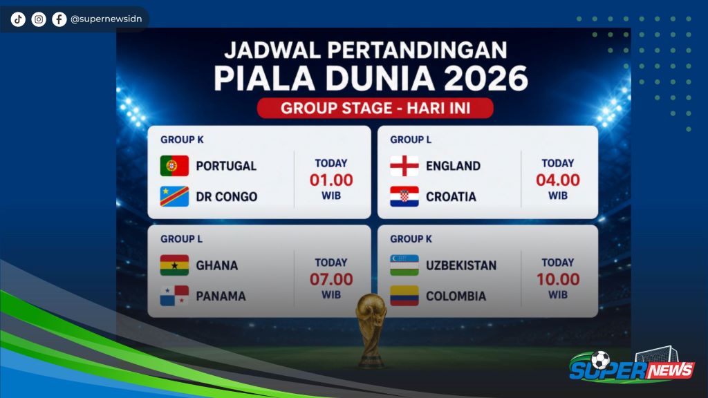 Jadwal Pertandingan Piala Dunia Hari Ini 18 Juni 2026: Portugal vs DR ...